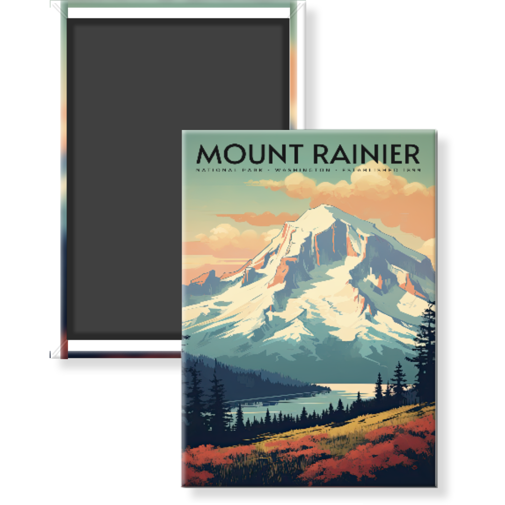 Mount Rainier National Park Magnet – The National Park Store