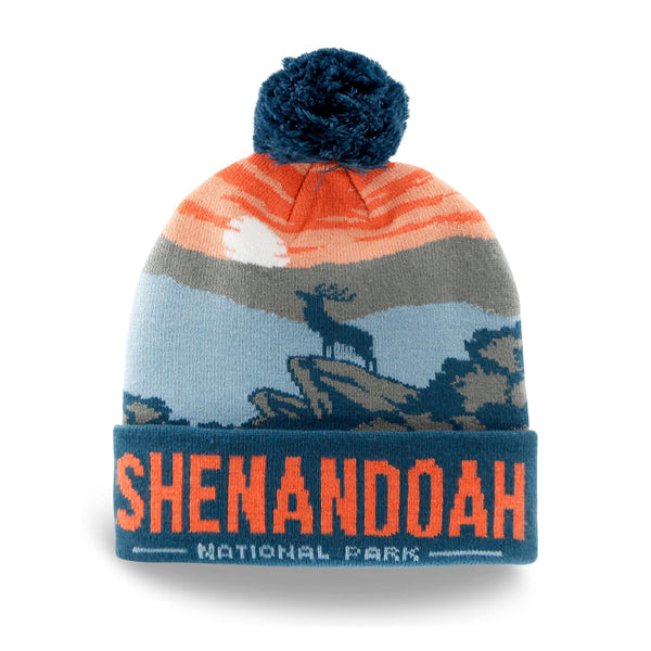 Shenandoah National Park Beanie with Deer Design, Pom Pom Knit Hat for ...