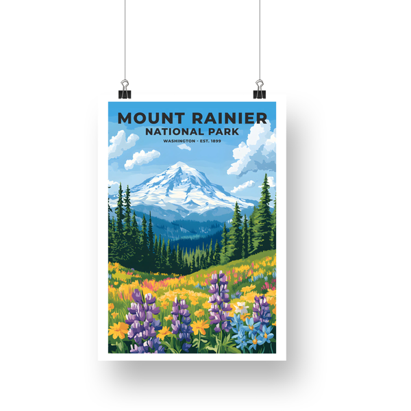 Mount Rainier National Park Poster – The National Park Store
